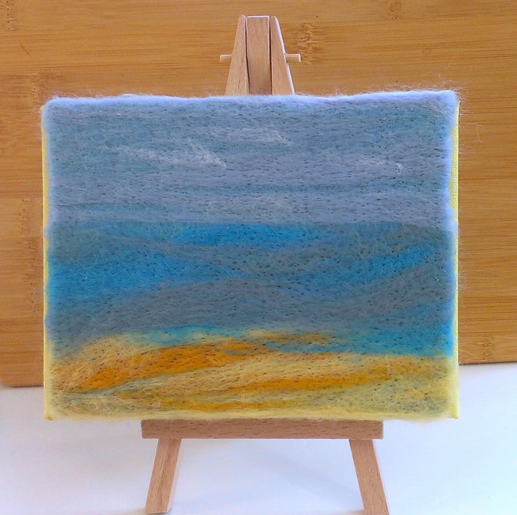SALE Needle Felted Seascape Picture - Folksy