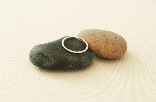 Sterling Silver Delicate Bobble Ring - Folksy