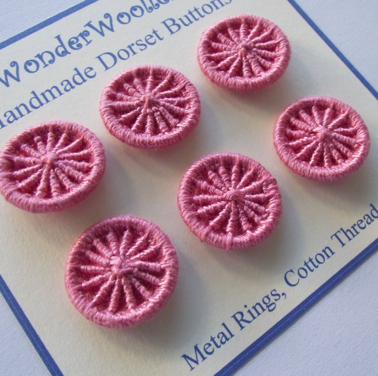 Dorset Buttons or Embellishments, Six x 2cm, Ha... - Folksy