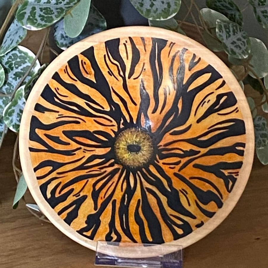 Hand-Turned Wooden Bowl - Animal Print Gift - W... - Folksy