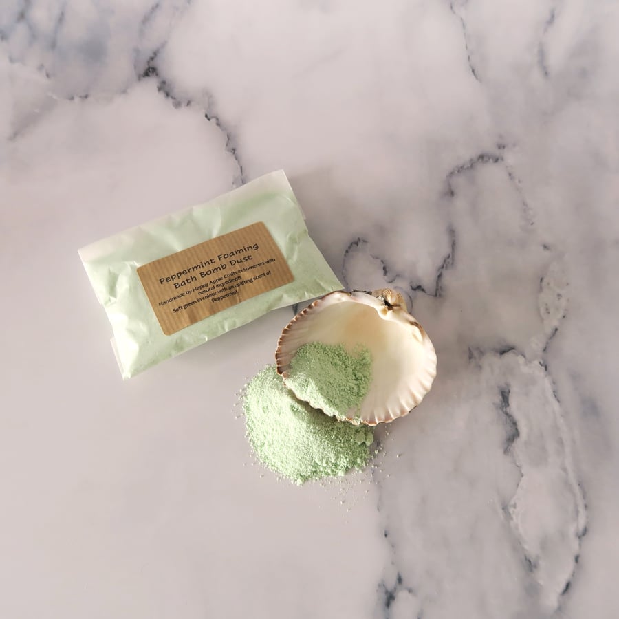 Foaming Peppermint Bath Bomb Dust - Folksy