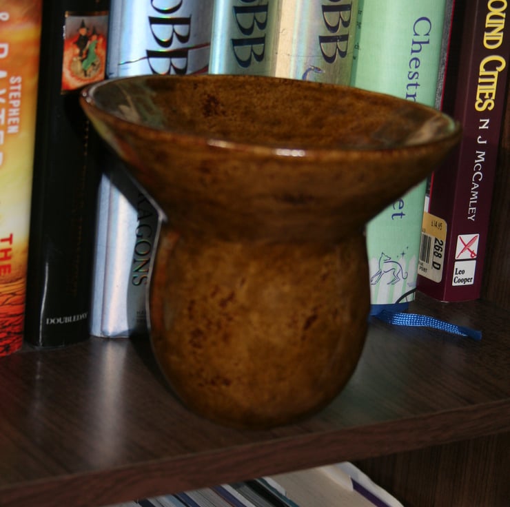 Handmade coiled stoneware honey glazed ceramic ... - Folksy