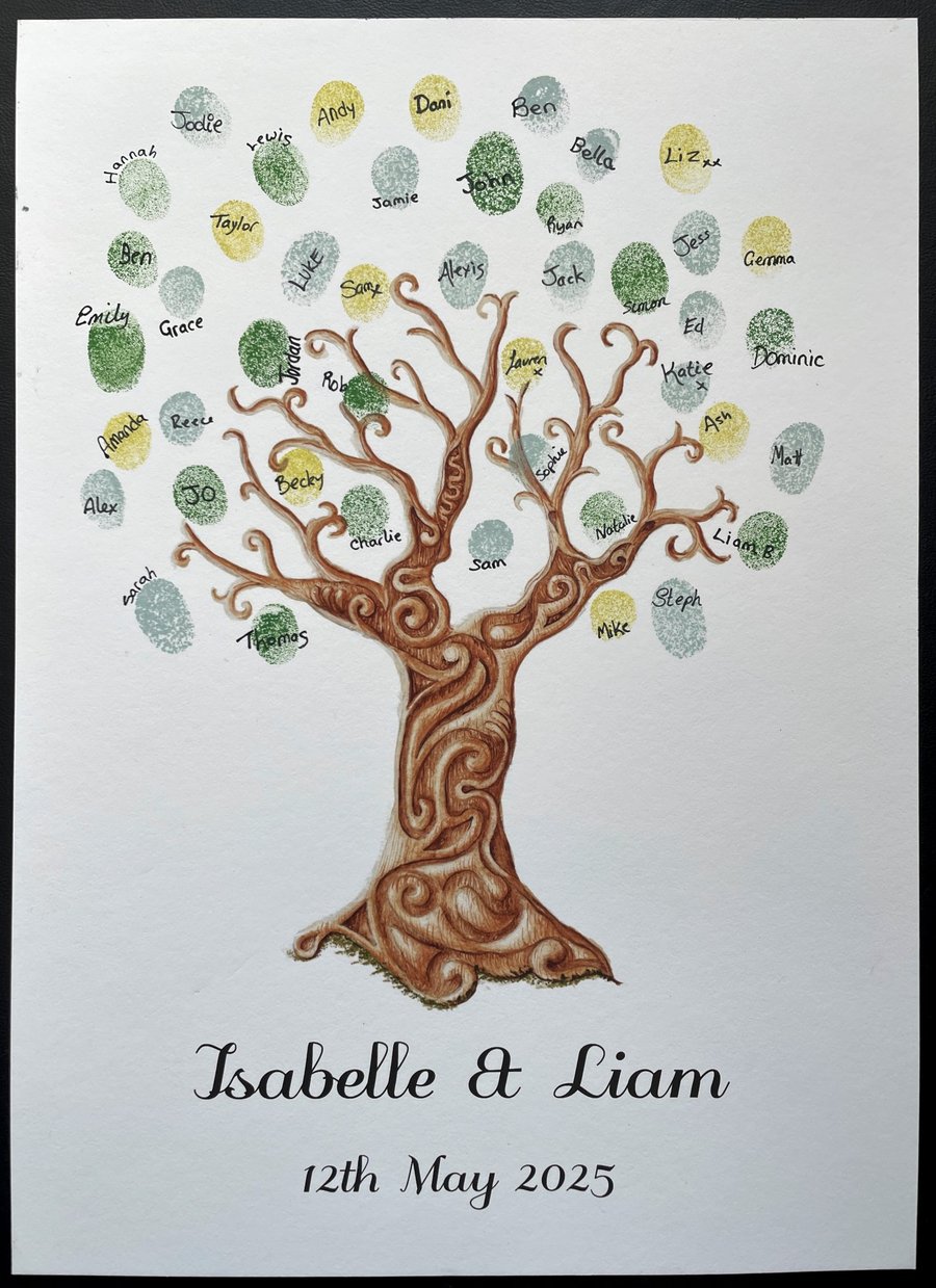 Celtic pattern guestbook tree - wood - Folksy
