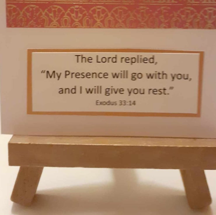 Pink and Gold border Christian Card - Folksy