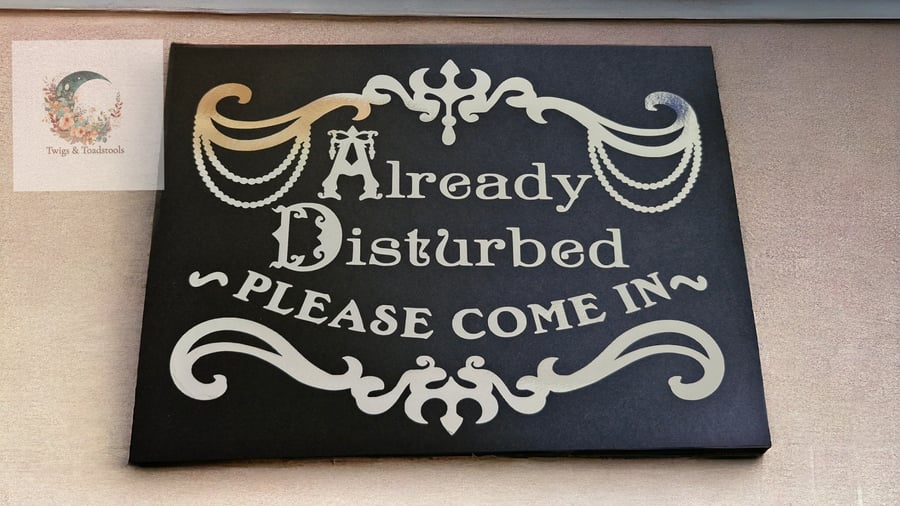 Already disturbed please come in foil print - Folksy