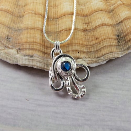 Ocean Inspired Necklace. Rolling Waves with Azu... - Folksy