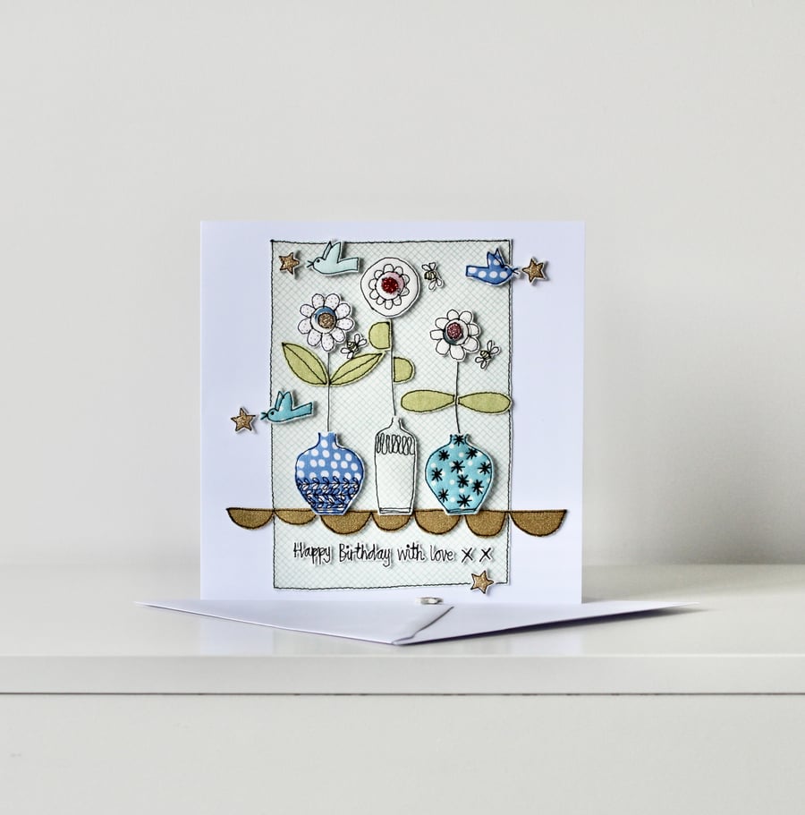 Handmade Blank Birthday Card - Folksy