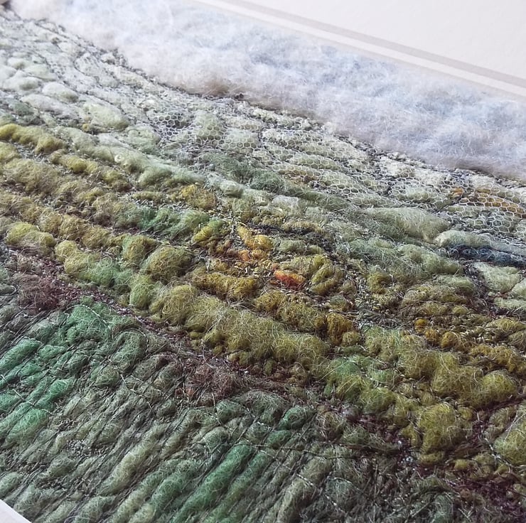 Contemporary Textile Landscape 'Hedgerows' - Folksy