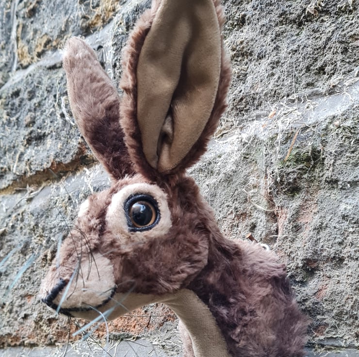 Faux Hare Head - Mr Harvey - Folksy