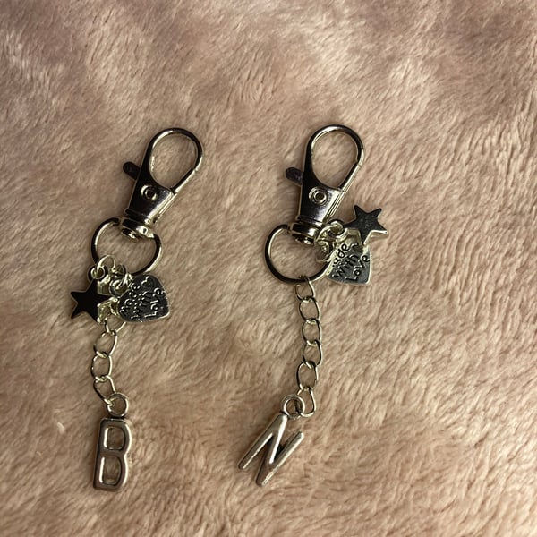 Designer keyrings on Folksy