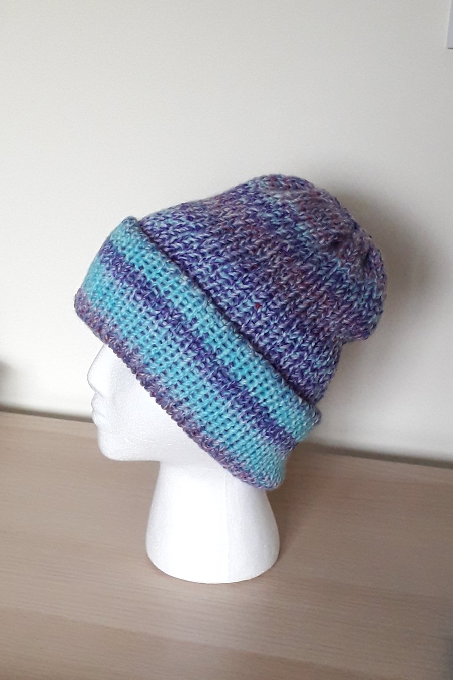 Reversible Double thickness Beanie Hat - Folksy