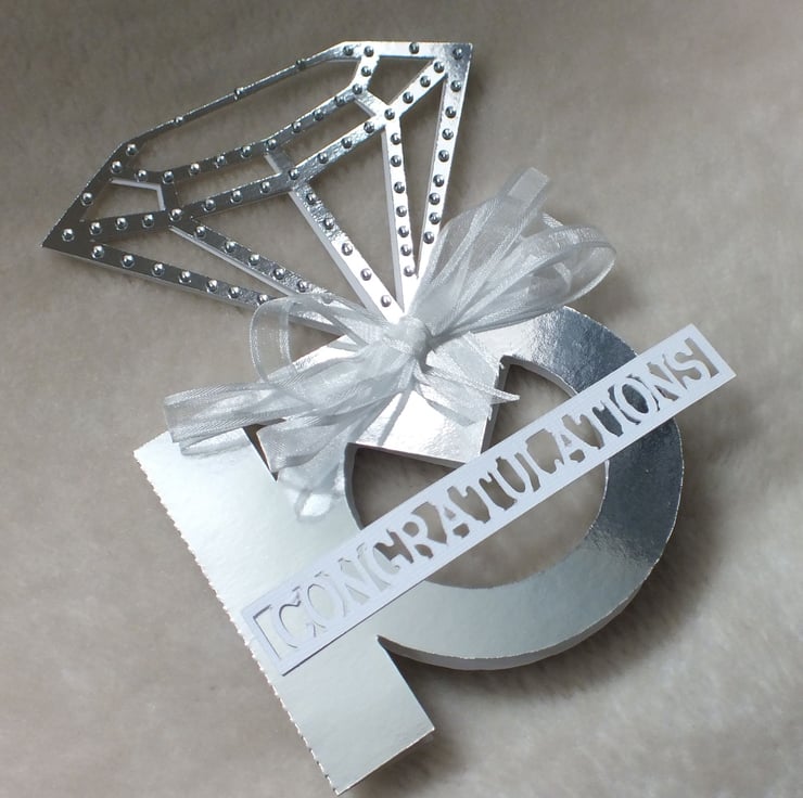 Unique Handmade Ring Engagement Card - Folksy