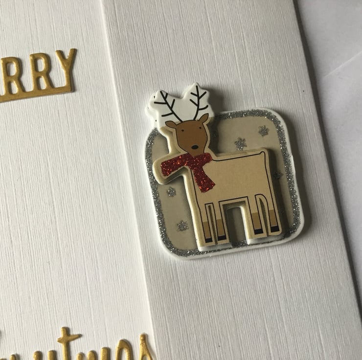 Christmas card. reindeer. Card for christmas. M... - Folksy