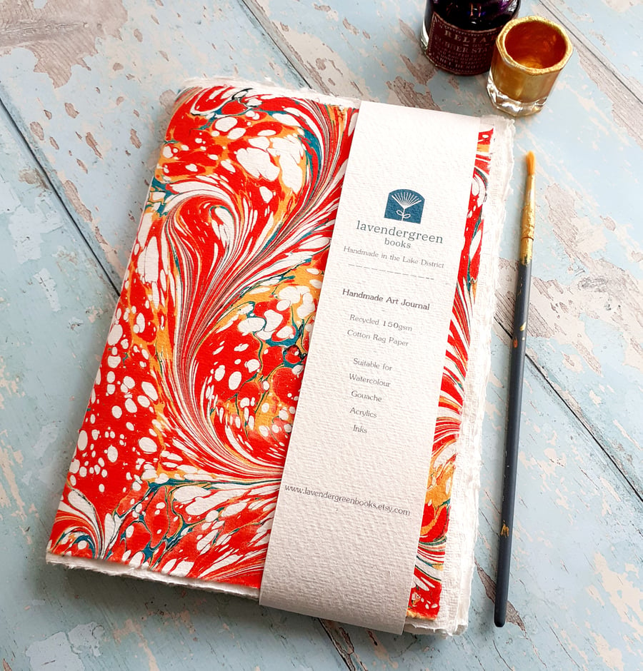 Artists Watercolor Sketchbook A5 or A6 Handmade... - Folksy