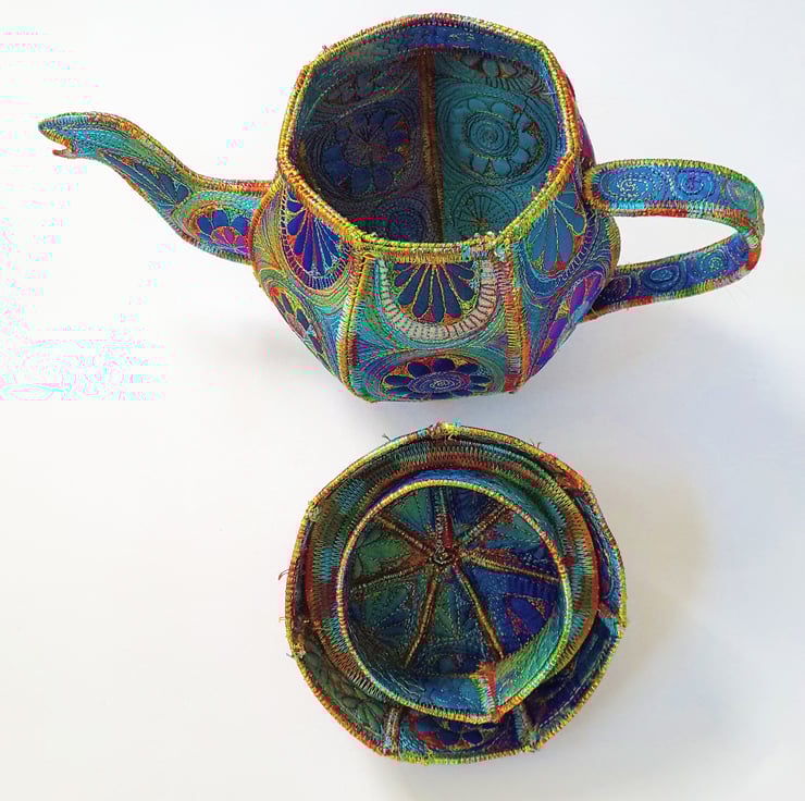 Textile Teapot - Folksy