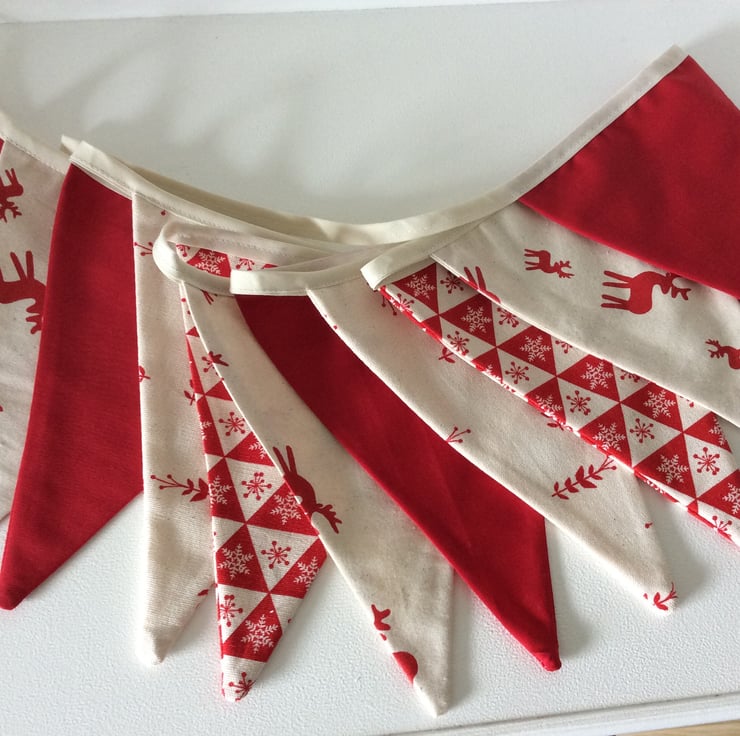 Scandi Christmas Bunting - 12 flags new for 201... - Folksy