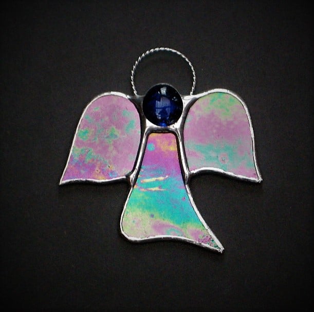 Stained glass (Angel) abstract in two different... - Folksy