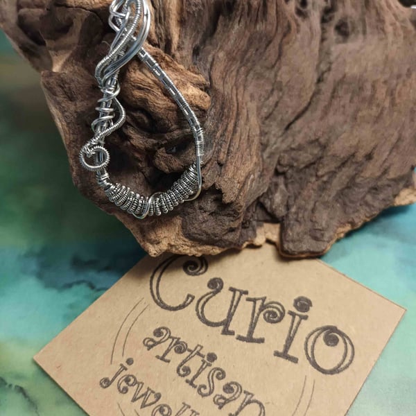 Stainless Steel Wire Weaving Pendant - Folksy