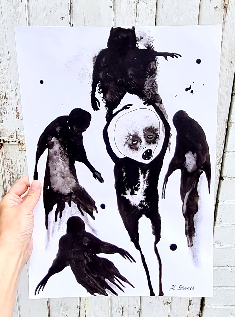 Horror art, Art brut, Outsider art, Dark art, M... - Folksy