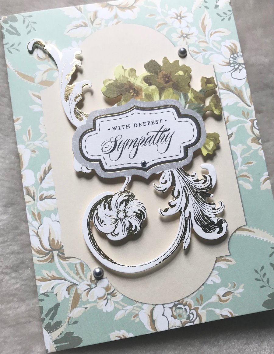 Luxury Handmade Non Religious Sympathy Card - Folksy