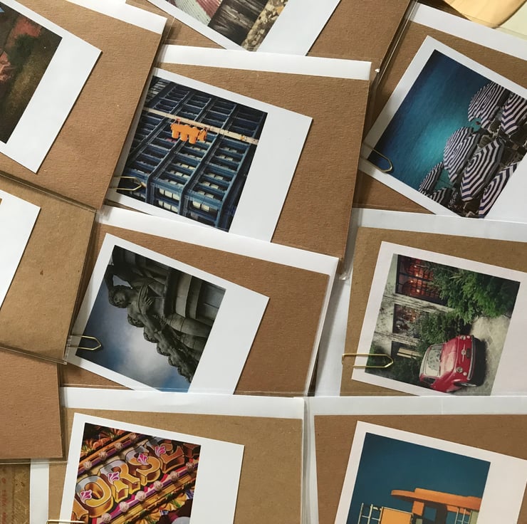 Set of 5 mixed “Polaroid” style photo cards: tr... - Folksy