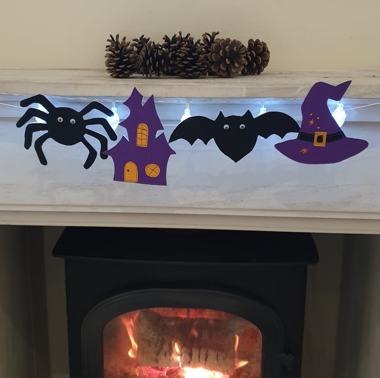 Halloween Garland, Spooky Bunting - Folksy