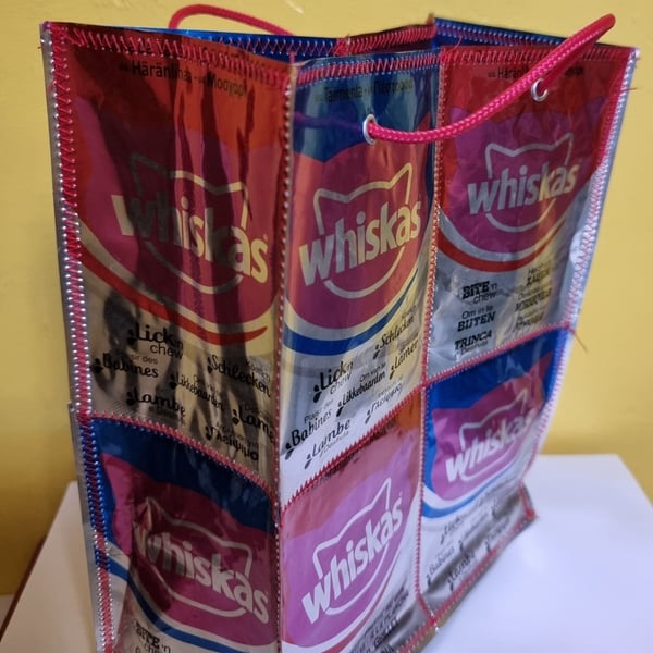 Cute cat gift bag, quirky for a cat lover - Folksy