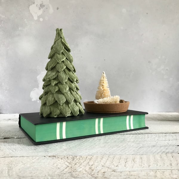 Hand made crepe paper Christmas Tree - Folksy