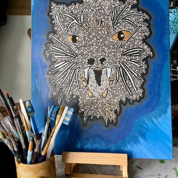 Original Art Wildcat - Folksy