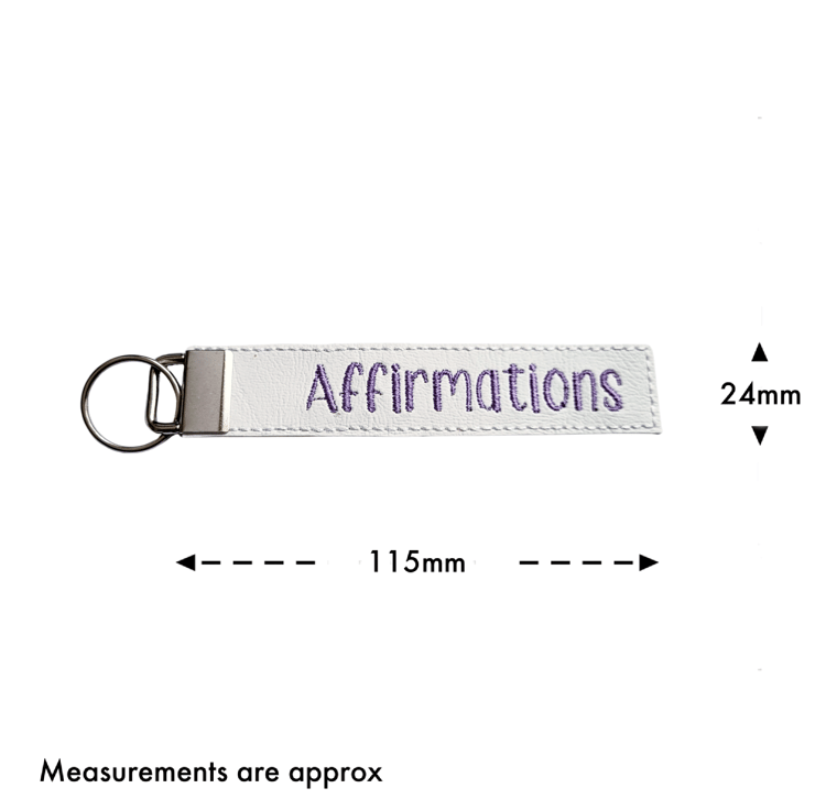 Custom Affirmation Key Fob Keyring - Choose you... - Folksy