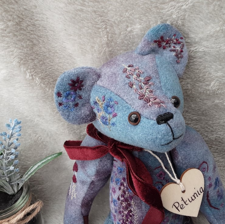 SALE Hand Embroidered & Hand Dyed Artist Be... - Folksy