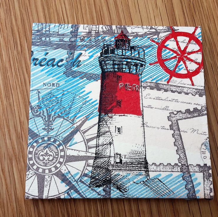 lighthouse coasters - lighthouse decor - nautic... - Folksy
