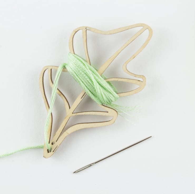 Wooden Thread Holder Leaf - Folksy