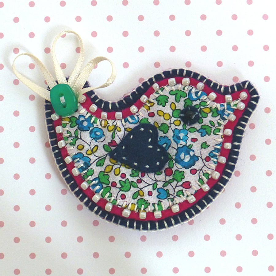 Bird Brooch - Folksy
