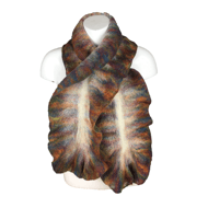 Seconds Sunday - Wet felted scarf with ruffled ... - Folksy