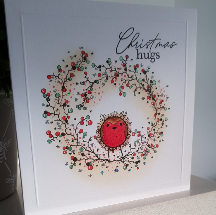 Christmas card robin - Folksy