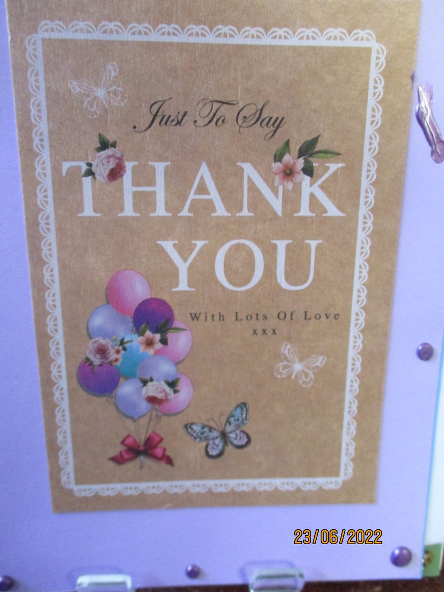 Just to say Thank You With Lots of Love Card - Folksy