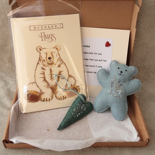Sending Bear Hugs Teddy Bear Gift Set, Letterbo... - Folksy