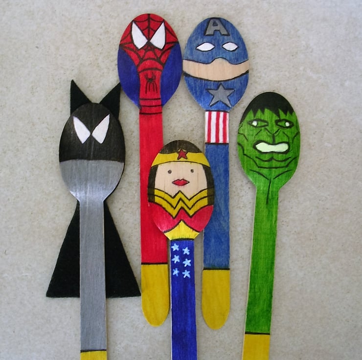 Superhero Story Spoon Set - Folksy
