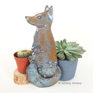 30% OFF Pottery Fox hanging decoration Ceramic ... - Folksy