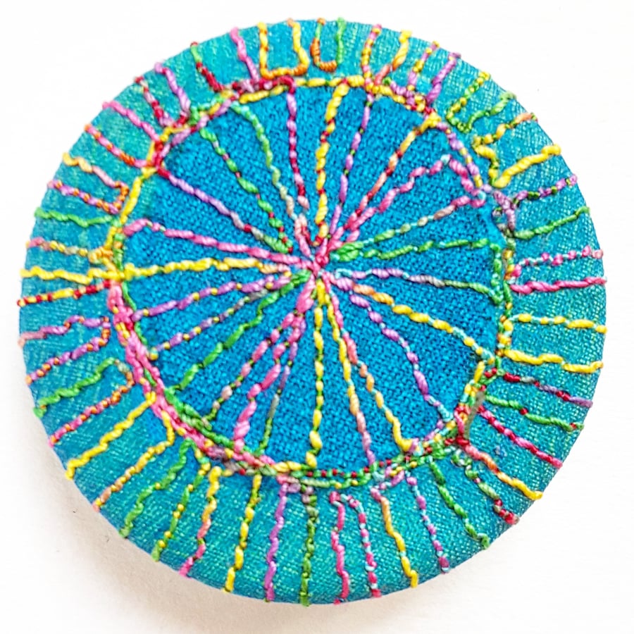 38mm Stitched Silk Badge - Folksy