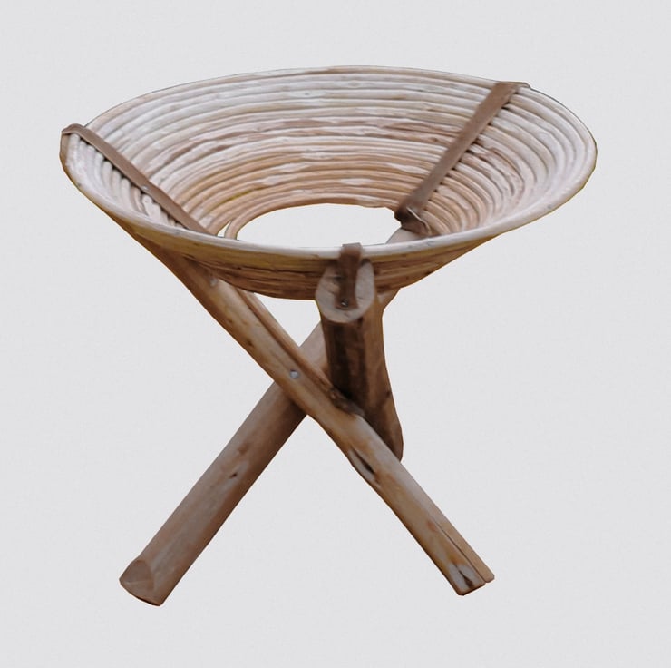 Handcrafted African Three-Legged Chair, Unique ... - Folksy
