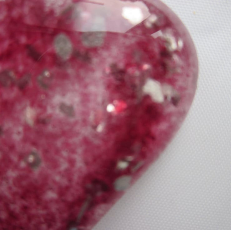 Handmade cast glass pendant - Heart of glass - ... - Folksy