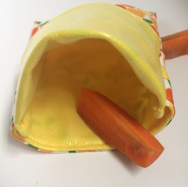 Reusable, eco-friendly Toddler snack sack in or... - Folksy