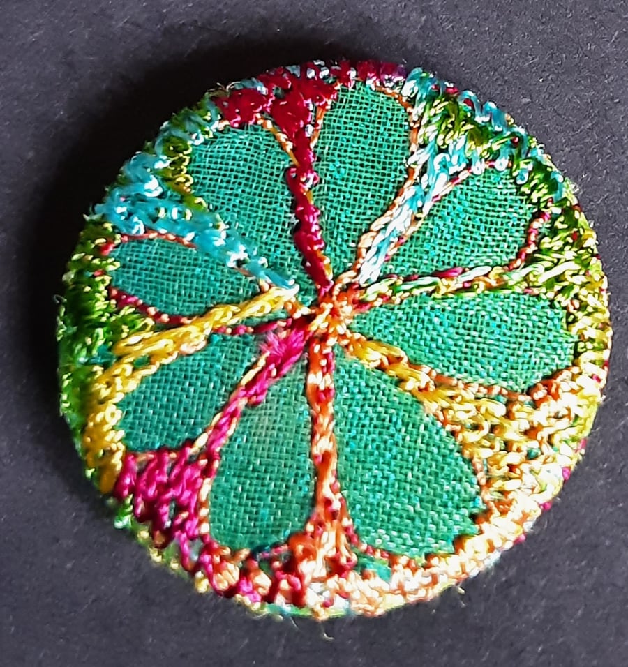 Buttons 1 inch button Hand Dyed Silks and Cotto... - Folksy