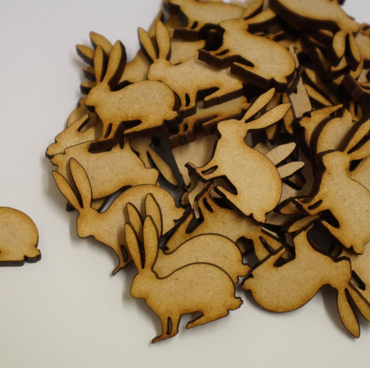 MDF Bunny Rabbit Hare 3cm - 40 x Laser cut wood... - Folksy