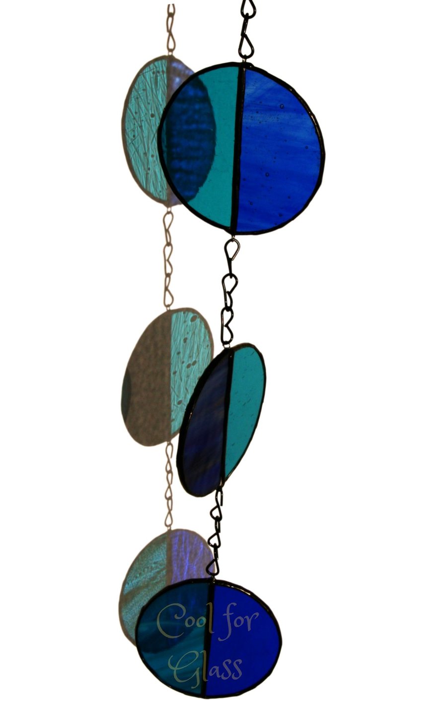 Stained Glass string of hanging semicircles dec... - Folksy