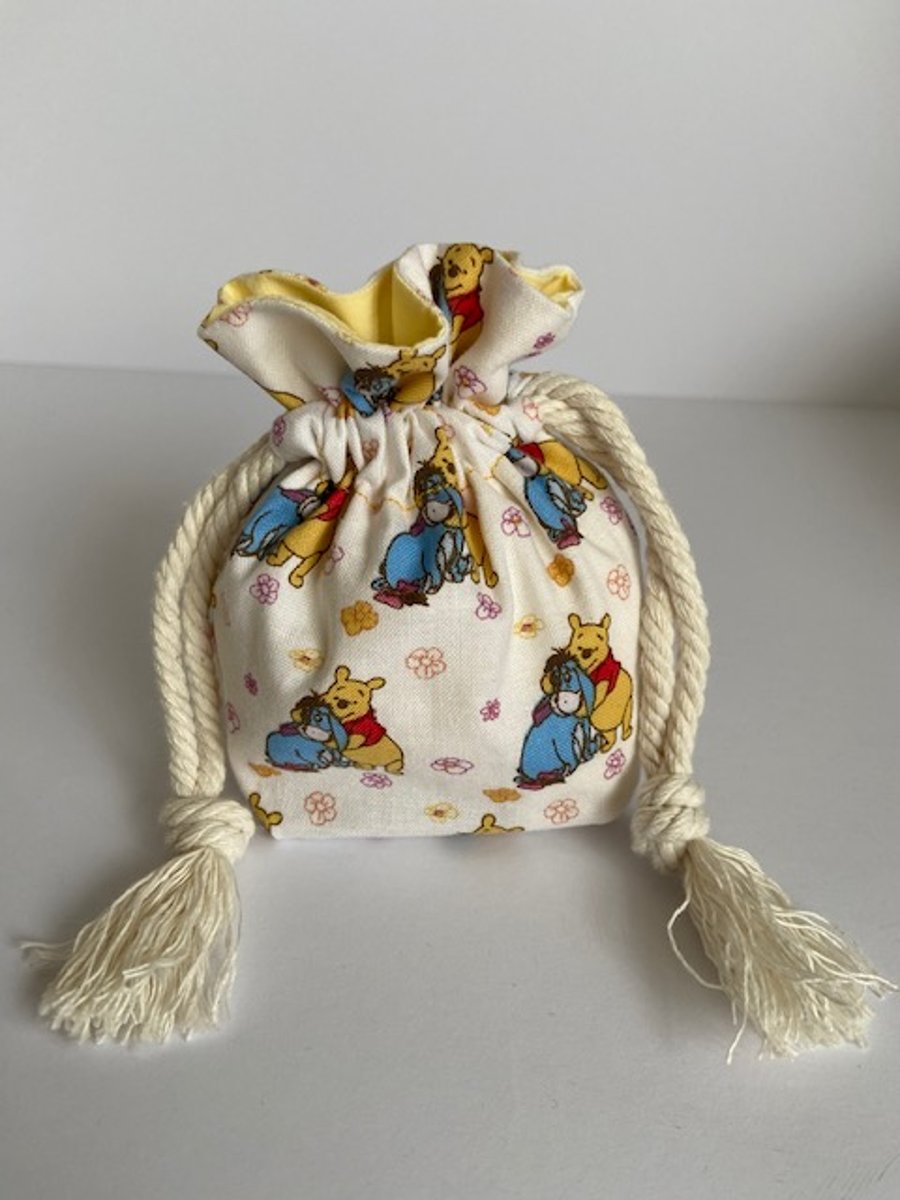 Winnie The Poo Handmade Drawstring Bag - Folksy
