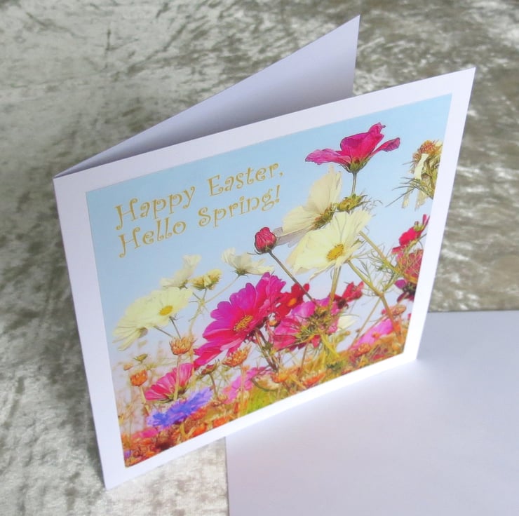 Happy Easter, Hello Spring! Easter card. - Folksy