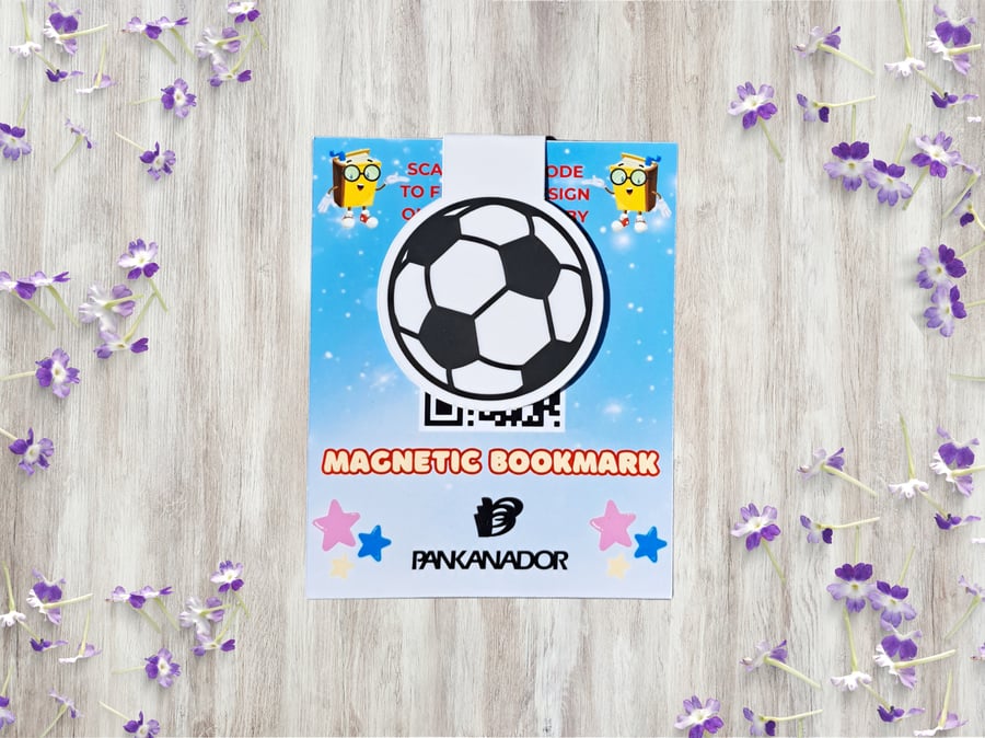 Football Magnetic Bookmark, Laminated Sports Bo... - Folksy